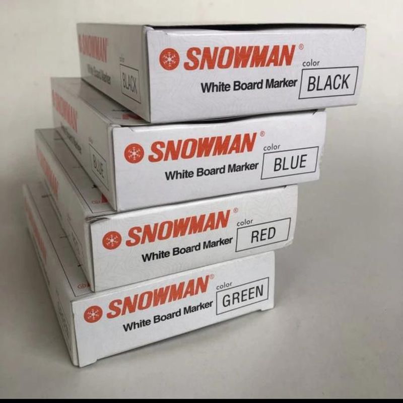 SPIDOL SNOWMAN WHITE BOARD - Hitam