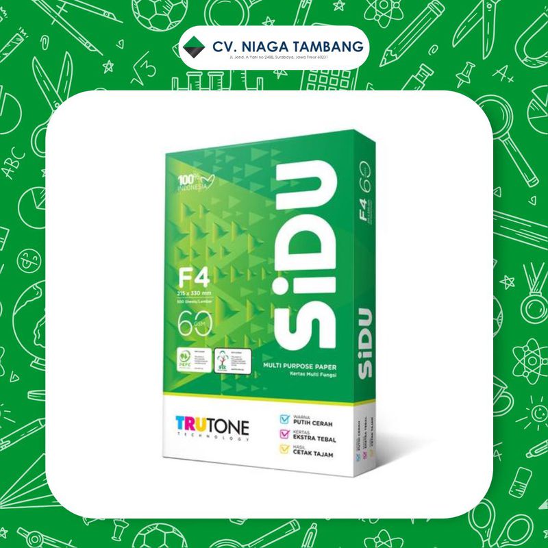 KERTAS HVS SIDU F4 60 GRAM
