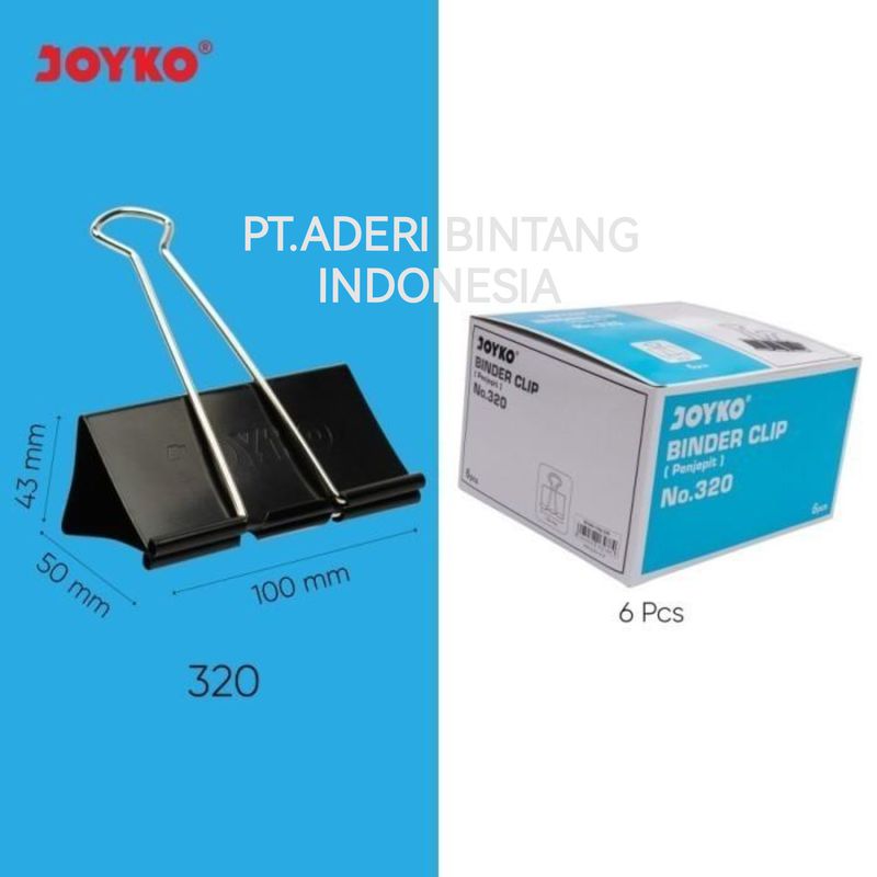 Joyko Binder Clip No. 320 (1 Box 6 Pcs)