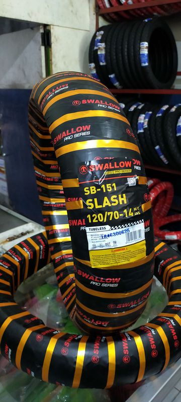 BAN SWALLOW SLASH TUBELESS (120/70-14) SB-151 BAN LUAR MOTOR MATIC