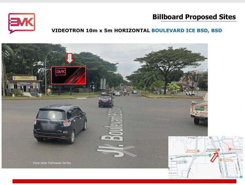 Videotron 10m x 5m Horisontal Boulevard ICE BSD, BSD