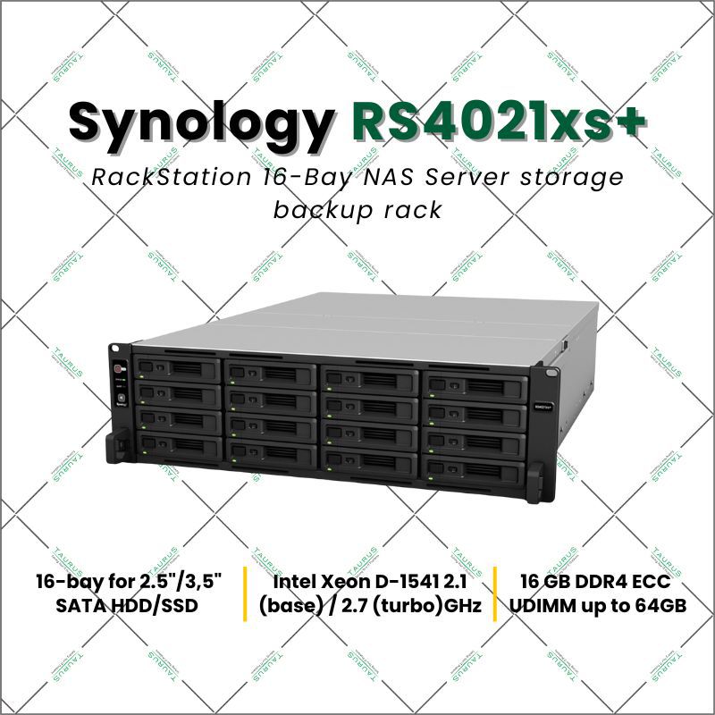 Synology RS4021xs+ RackStation 16-Bay NAS Server storage backup rack