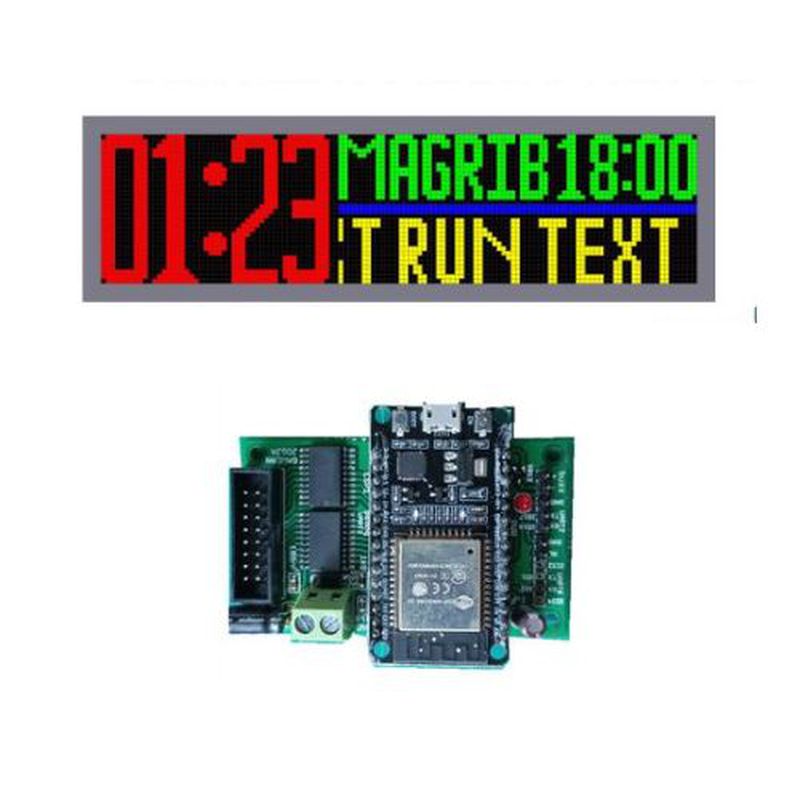 Controller Jam Waktu Sholat Digital Wifi RGB P5 - 2p