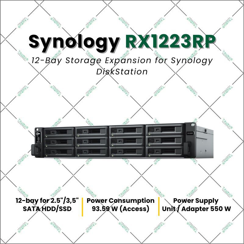 Synology RX1223RP 12-Bay Storage Expansion for Synology DiskStation