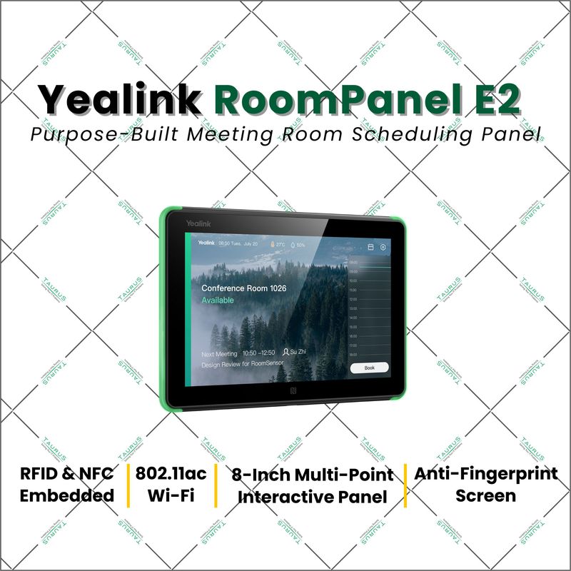 Yealink RoomPanel E2 Purpose-Built Meeting Room Scheduling Panel