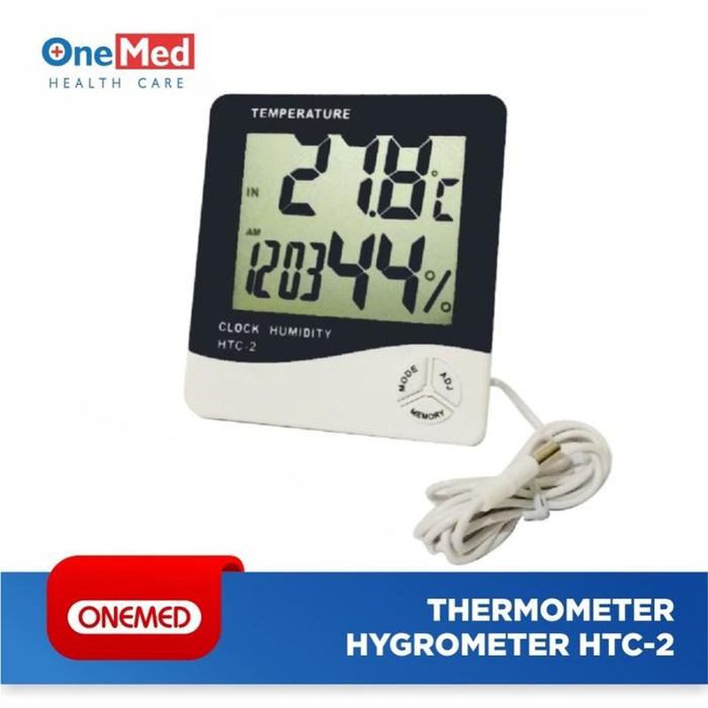 Thermo Hygrometer Pengukur Suhu Ruangan HTC 2
