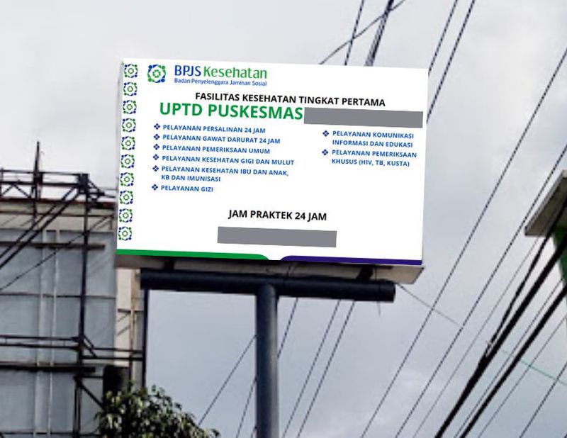 Plang Papan FKTP BPJS Kesehatan (Neon Box)