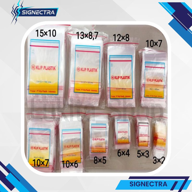Plastik Klip Ziplock Bening 1 Pack Isi 100 Pcs Ukuran 3X5 4X6 5X8 6X10 ...