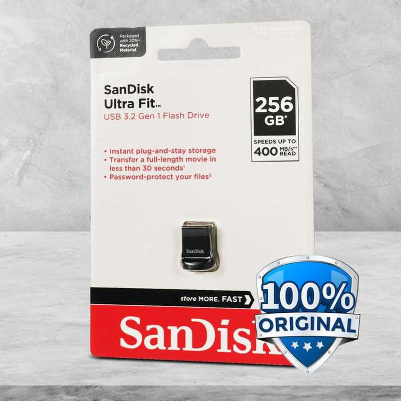 Flashdisk Sandisk 256GB SANDISK Ultra Fit USB 3.2 Flash Drive 256GB ...