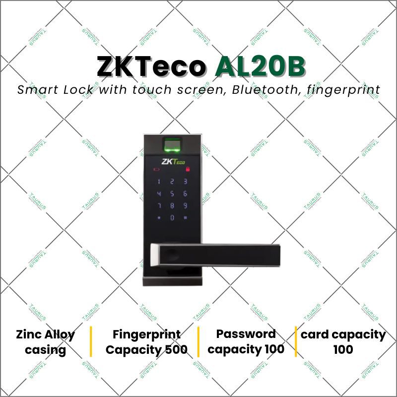 ZKTeco AL20B Smart Lock with touch screen, Bluetooth, fingerprint
