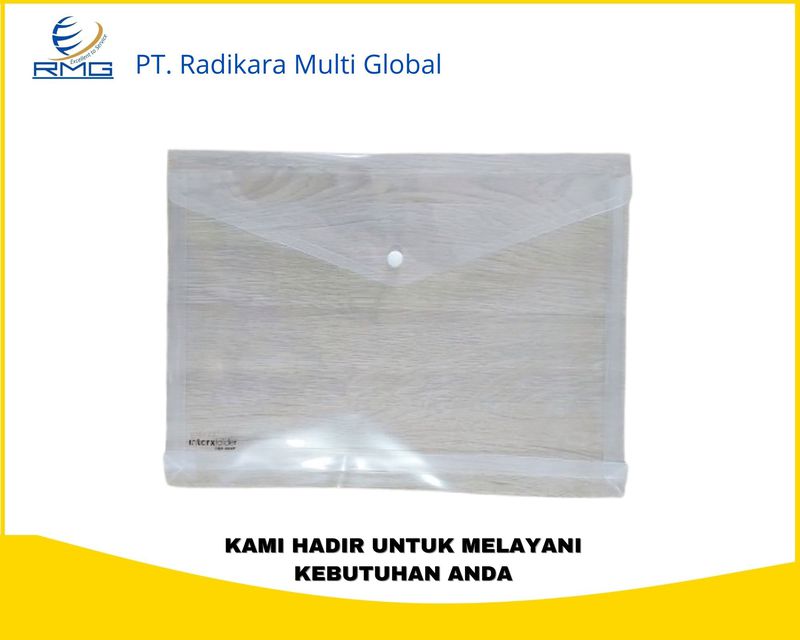 InterX Folder Map Kancing / Dokumen File Bag Spine Transparan Folio (F4 ...