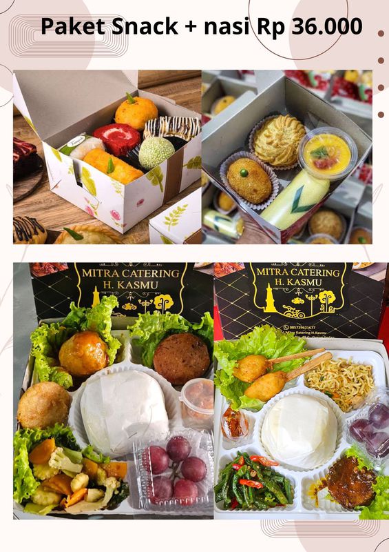 Paket Combo Snack + Nasi box komplit