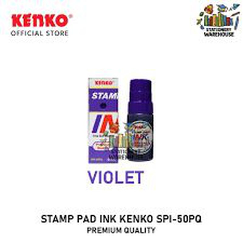 Tinta stempel basah violet