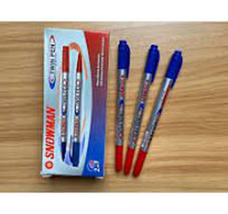 Pulpen twin pen Biru dan Merah