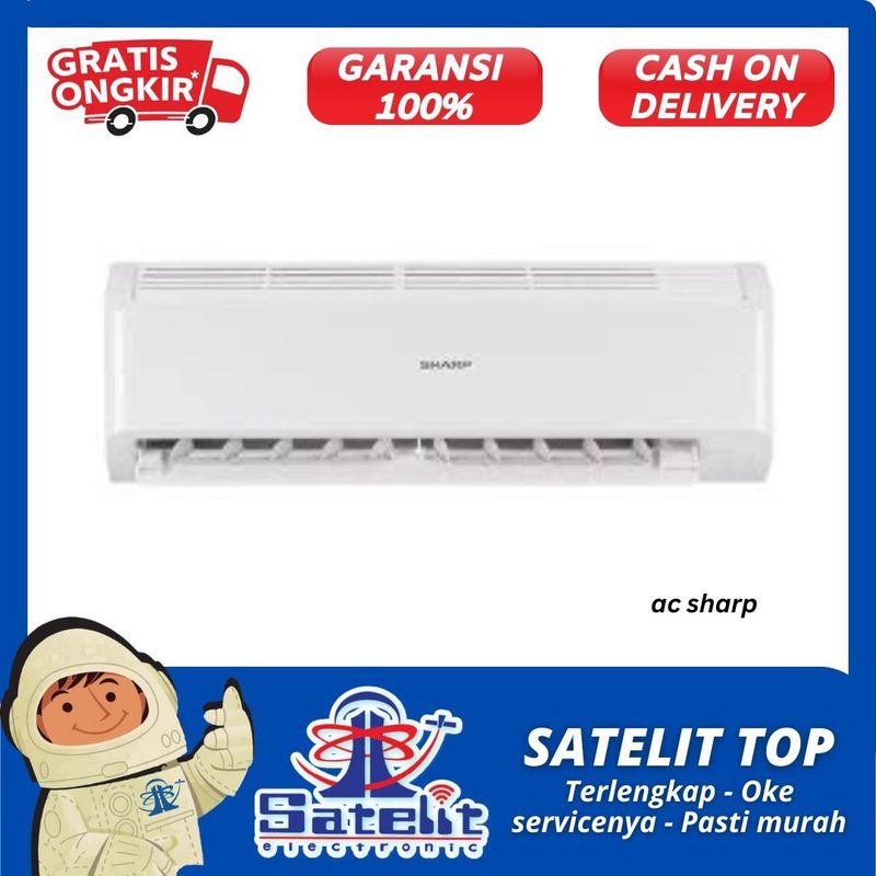 1 pk AIR CONDITIONER SPLIT SHARP AHA-9-BEY-2 + PASANG PIPA 2M BRACKET
