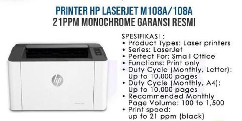 PRINTER HP LASERJET M108A