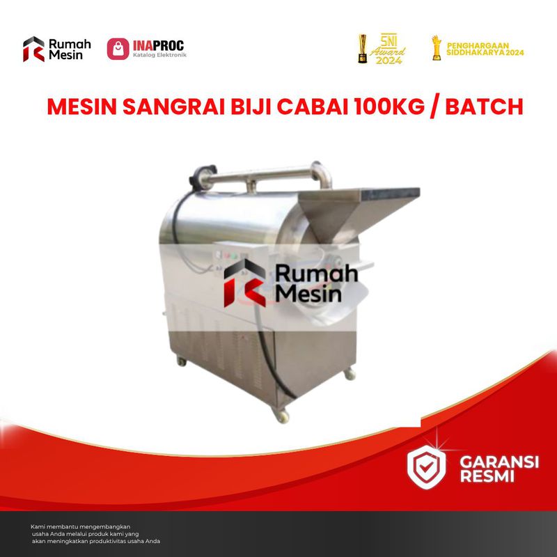Mesin Sangrai Biji Cabai 100Kg/Batch