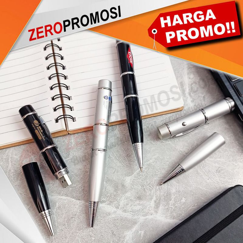 Flashdisk Pulpen 3in1 Laser Pointer Custom Logo – Souvenir Promosi ...