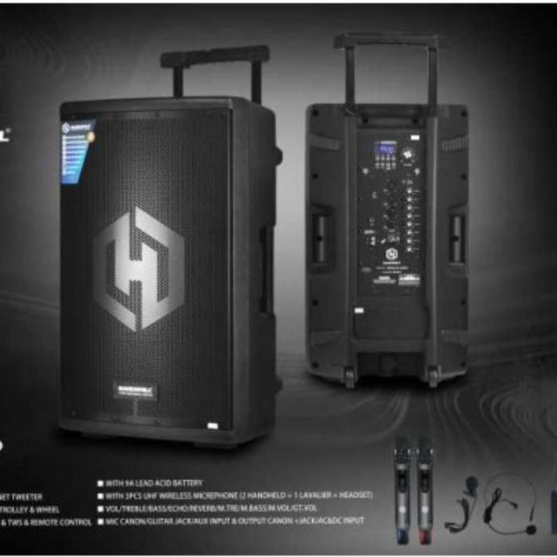 Hardwell Speaker Portable Emerald 15 Pro