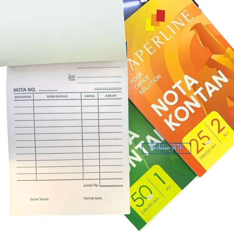 Nota Kontan Ukuran Kecil 2 Rangkap / 2 Ply Ncr Merk Paperline
