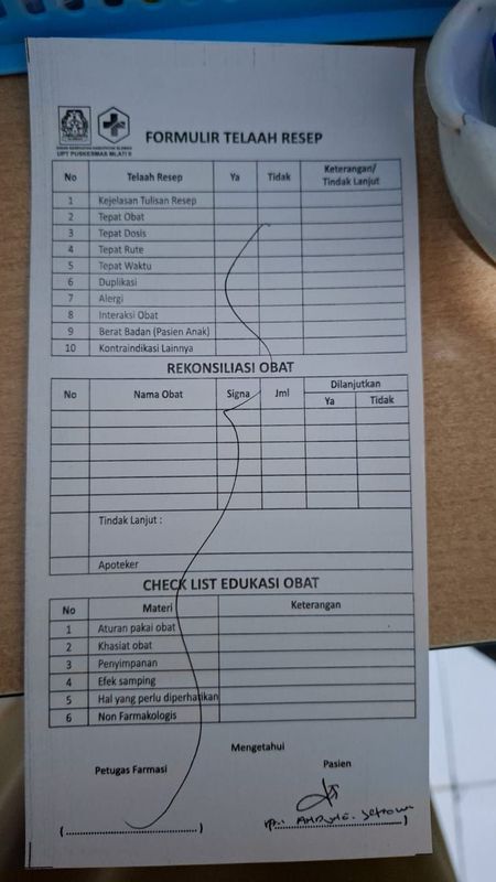 Formulir Telaah Resep