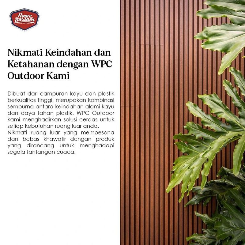 Plafonesia Outdoor WPC Wall Dinding 3D Tahan Perubahan Cuaca (2.9m x ...