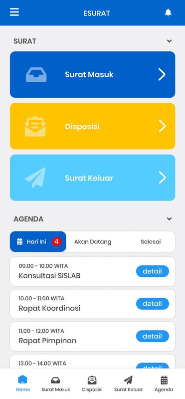 Aplikasi Mobile E-Surat IOS dan Android