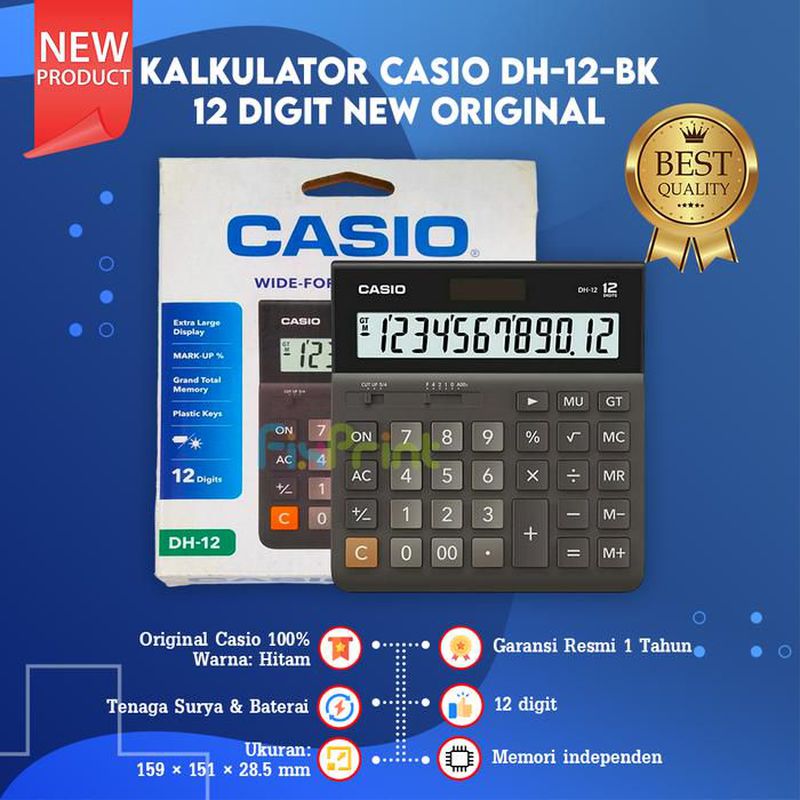Kalkulator Casio DH-12 Bk