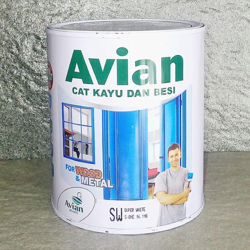 Cat minyak kayu besi AVIAN 1kg - WHITE MATTE