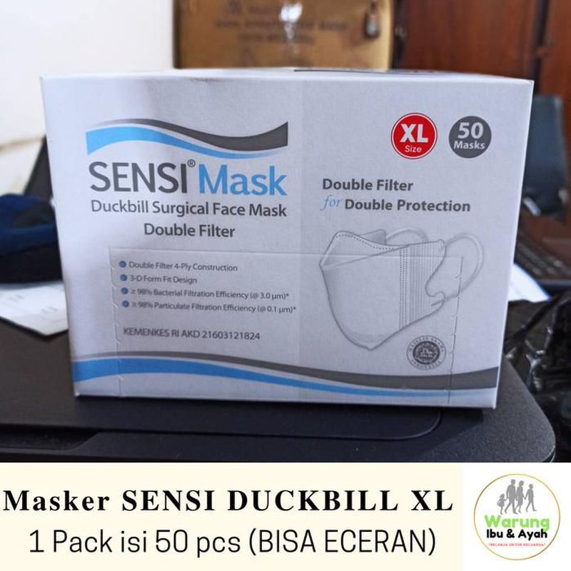 Sensi Mask Duckbill Surgical Face Mask Double Filter XL @50