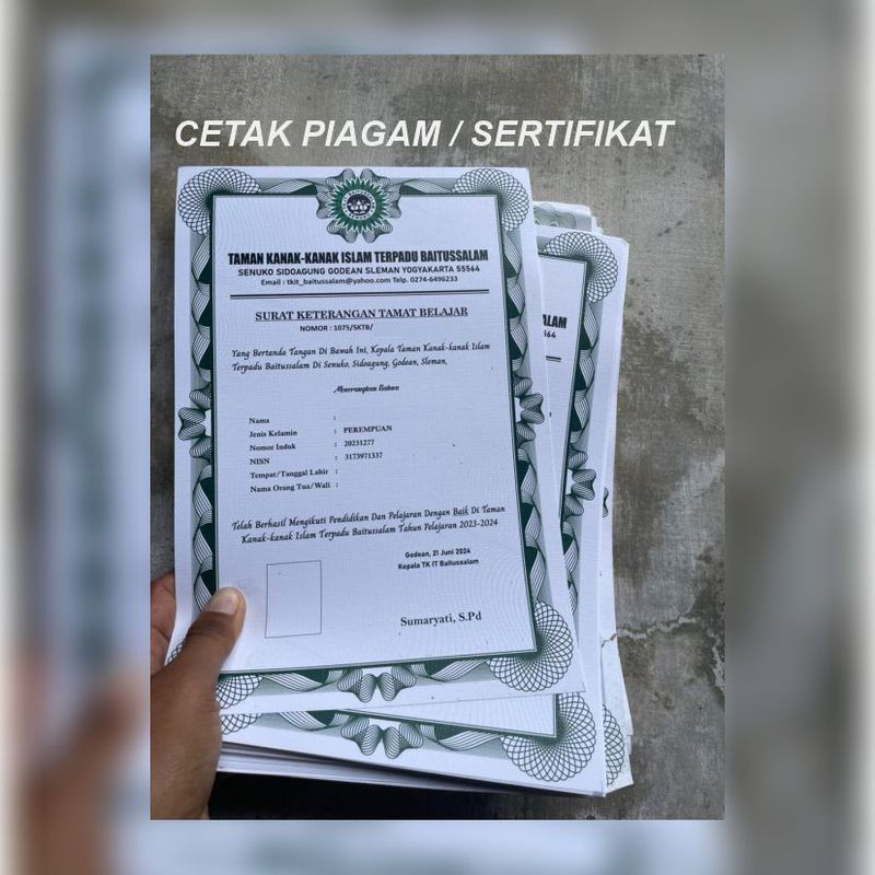 CETAK PIAGAM