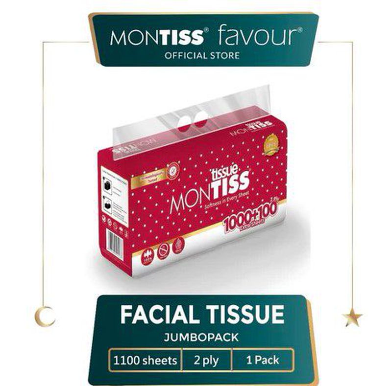 Tissue Montiss Kiloan 1000+100 sheets 2ply
