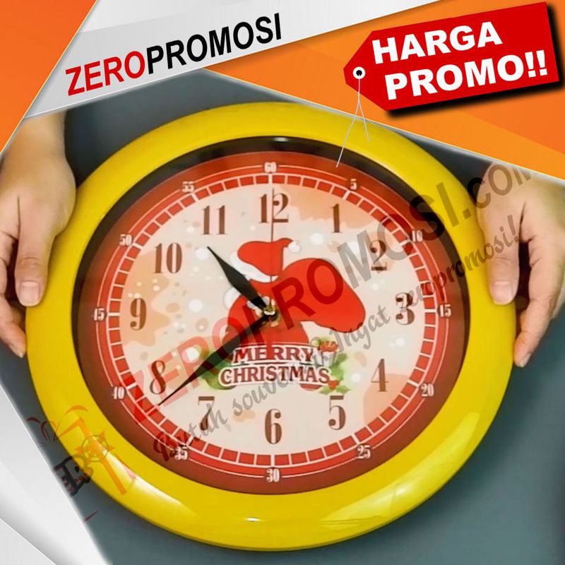 Hadiah Akhir Tahun Eksklusif- Jam Dinding Natal Custom