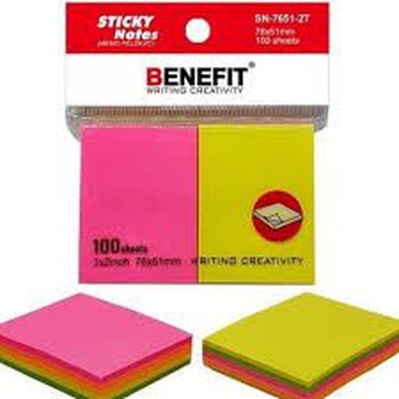 STICKY NOTE 76X51 / BENEFIT SN-7651-21