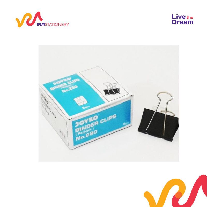 JOYKO BINDER CLIP 280 PK6