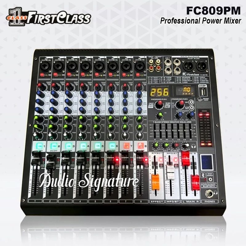 FIRSTCLASS FC-809 PM MIXER 8 CHANNEL POWER MIXER