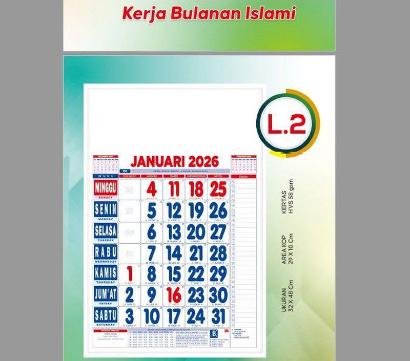 Cetak Kalender Dinding