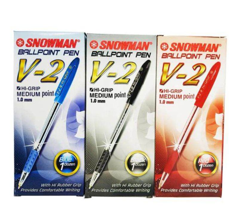 Ballpoint Snowman V2 warna Hitam Biru
