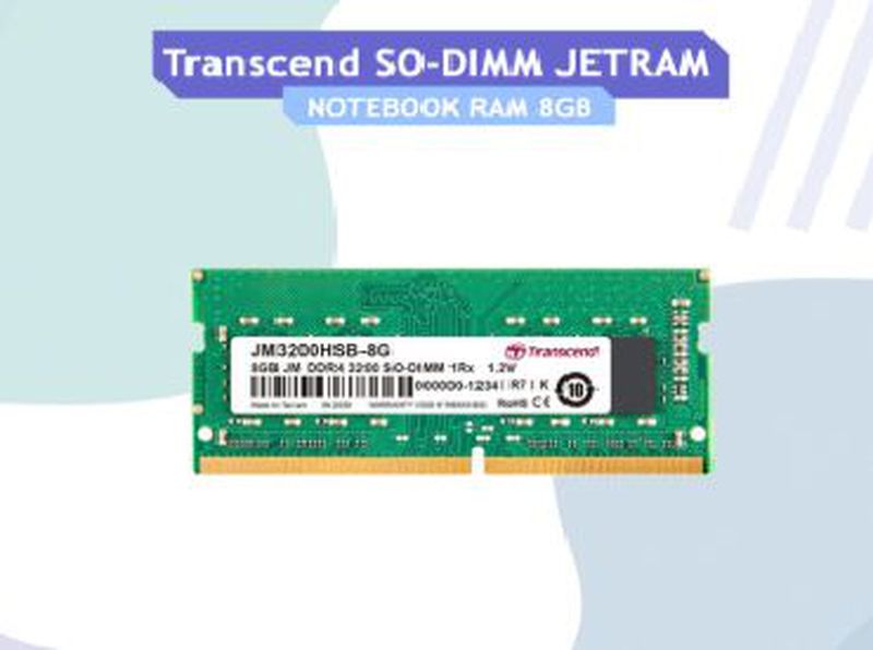 Transcend SO-DIMM JETRAM DDR4 3200 [NOTEBOOK RAM] - 8GB