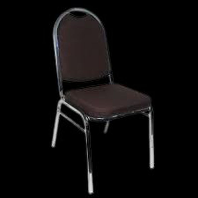 KURSI SUSUN BANQUET BESI CHROME - Hitam