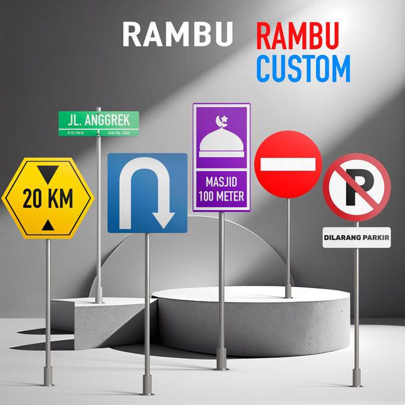 Cutom Rambu Lalu Lintas Ukuran 60Cm