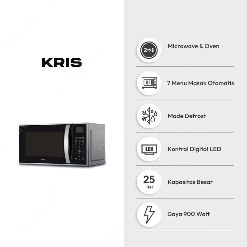 Kris 25 Ltr Microwave Oven Digital Dengan Pemanggang