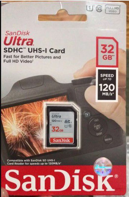 Sandisk Ultra SD Card 32GB SDHC SDXC 120MBPS