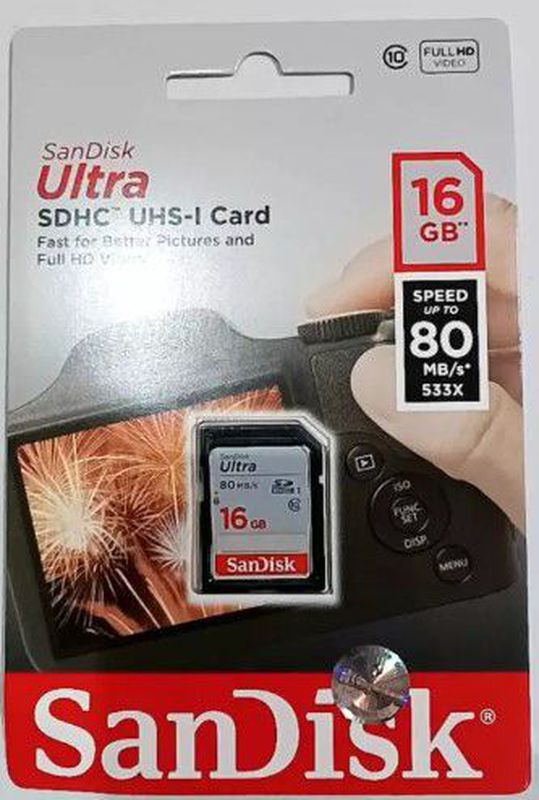 Sandisk Ultra SD Card 16GB 80MBPS