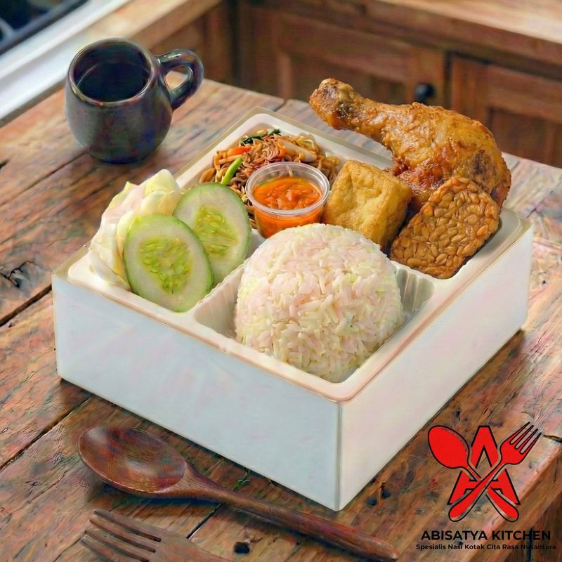 Makanan dan Minuman Rapat VIP (Nasi Box Ayam Goreng Spesial)