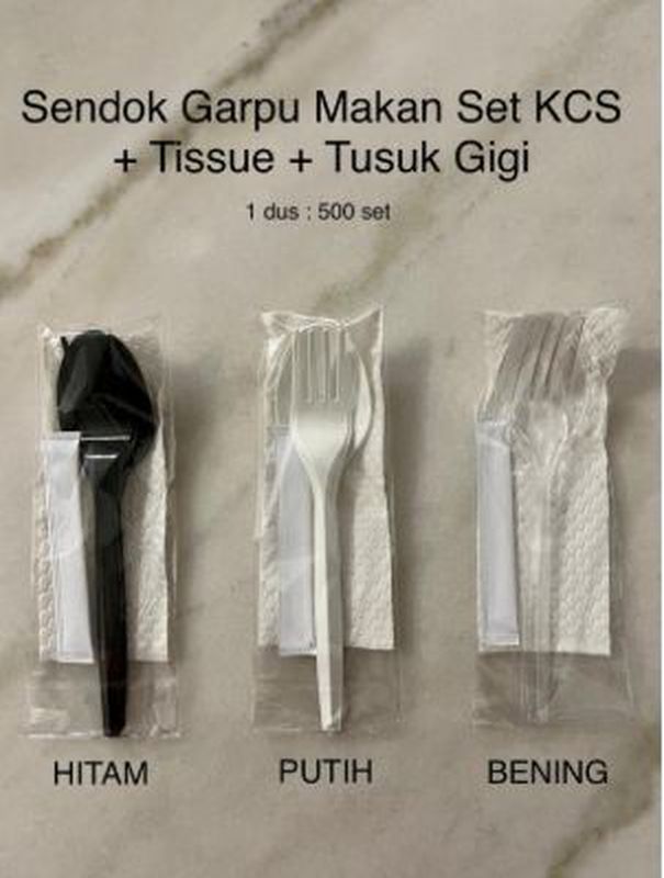 1 set sendok tissu tusuk gigi isi 50 pack