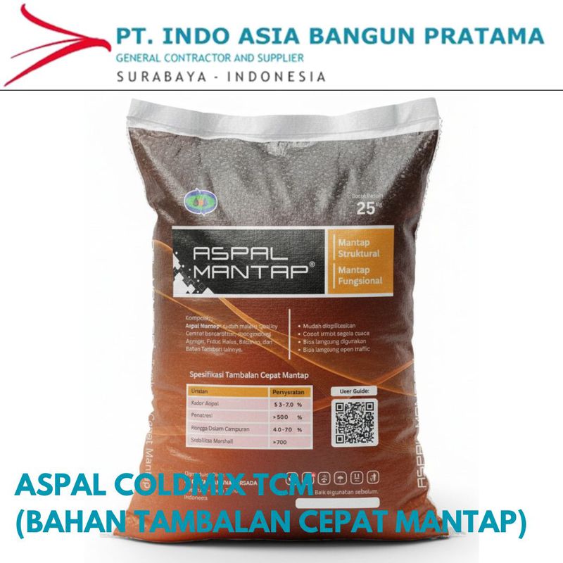 Aspal Coldmix TCM (Untuk Bahan Tambalan Cepat Mantap)