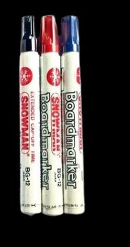 SPIDOL SNOWMAN WHITE BOARD MARKER - HITAM, MERAH, BIRU (SATUAN) - Merah