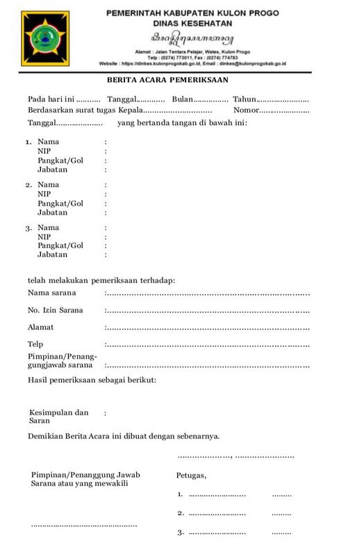 Cetak Formulir Pemeriksaan