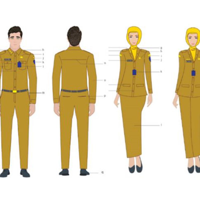 Pakaian PDH (Lengkap Dengan Badge)